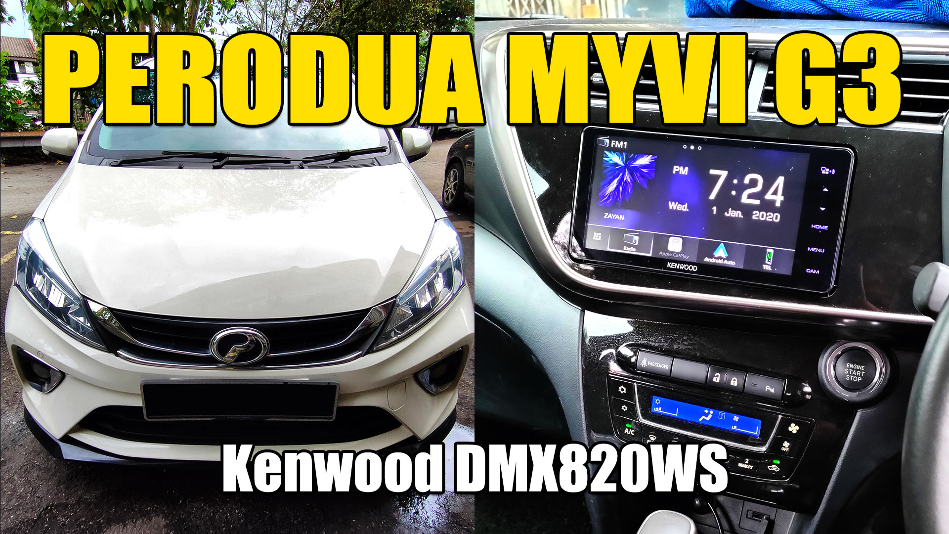 Then Kenwood DMX820WS perfect fit unit goes into the Perodua Myvi AV G3 ...