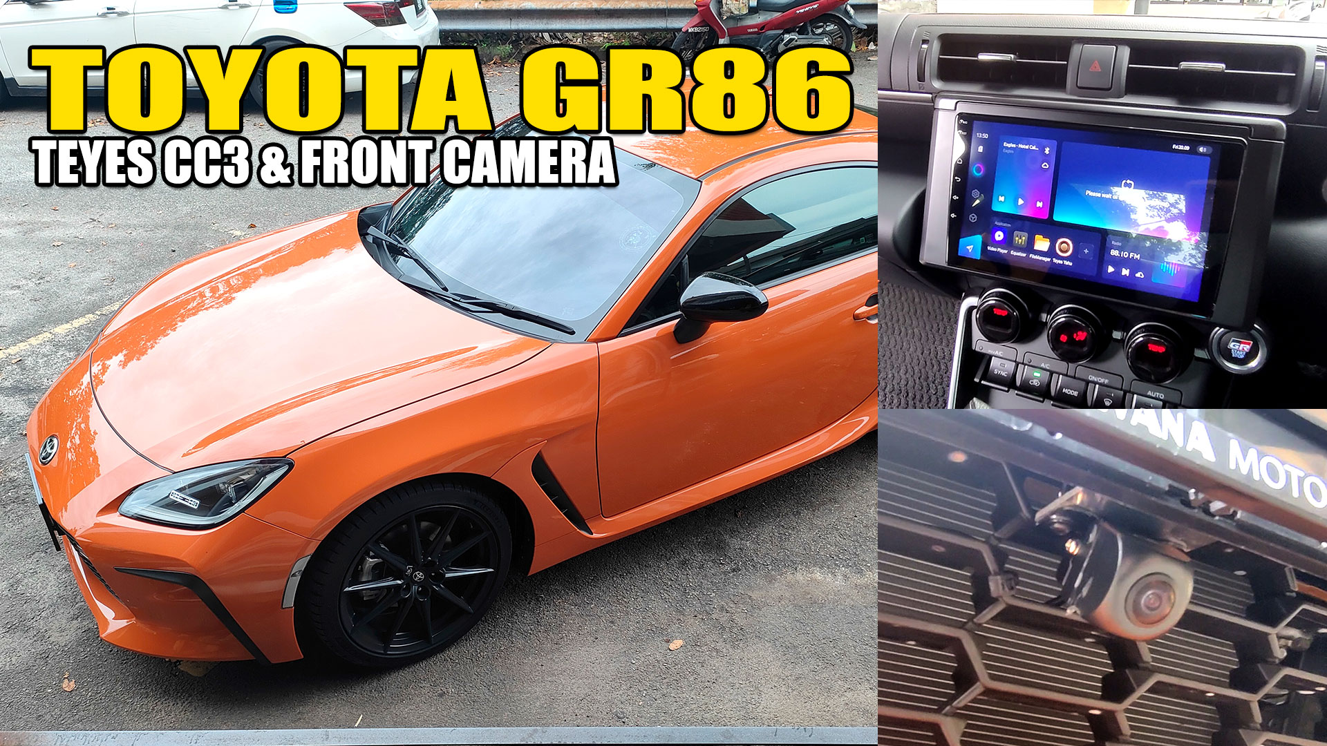 Toyota GR86 / Teyes CC3 Android Player Head Unit with Front parking ...